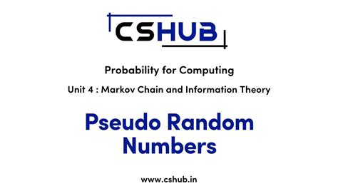 Pseudo Random Numbers Probability For Computing