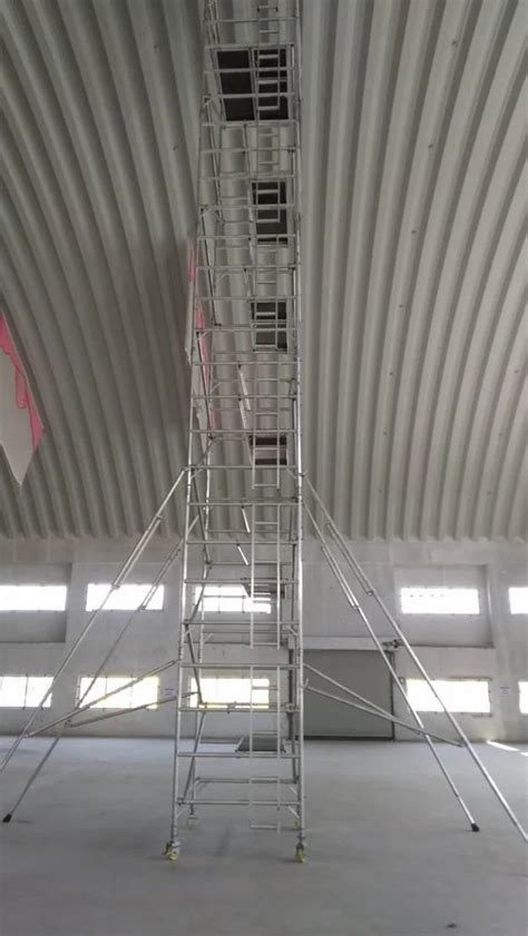 19 Ft Silver Double Width Aluminum Scaffolding Construction 4 Wheels At Rs 6000 Set In Greater