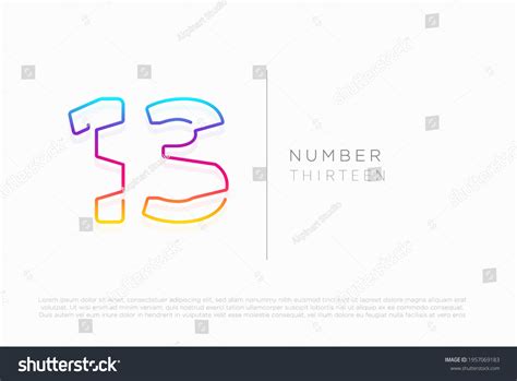Number 13 Logo Icon Design Vector Stock Vector Royalty Free