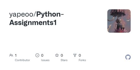GitHub Yapeoo Python Assignments1