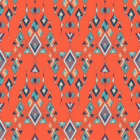 부족 빈티지 민족 원활한 패턴 프리미엄 벡터