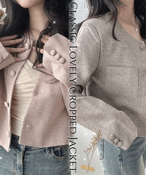 [당일배송🚀 1 1 ] 고퀄 부들부들~~ 사랑스러운 데일리 봄 크롭 자켓 모해 2col 에이블리