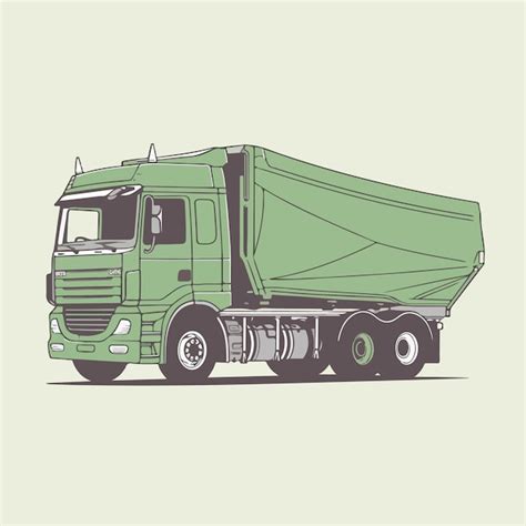 Premium Vector Lorry Flat Vector Illustration Lorry Hand Drawing Isolated Vector Illustration