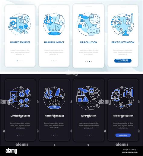 Nonrenewable Energy Issues Onboarding Mobile App Page Screen Stock Vector Image And Art Alamy