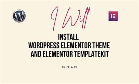 Install Wordpress Elementor Theme Andelementor Template Kit By Zain483 Fiverr