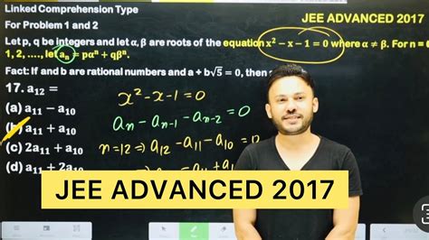 Pyq Jee Advanced 2017 Shivangmathsacademy Quadraticequationsclass11 Youtube