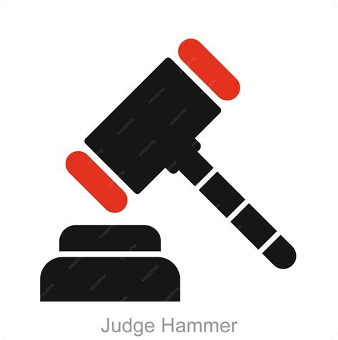 Premium Vector | Judge Hammer and law icon concept
