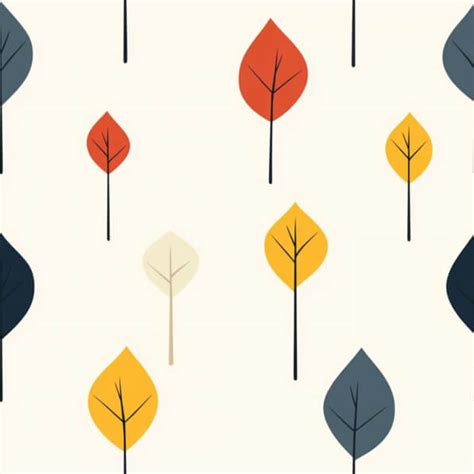 Download Stylized Colorful Leaves On Light Background Patterns Online Creative Fabrica