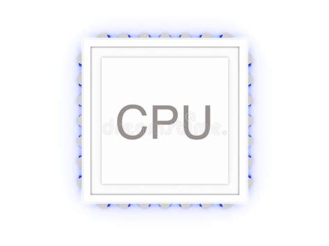 Glowing CPU Stock Illustration Illustration Of Computer 19569262