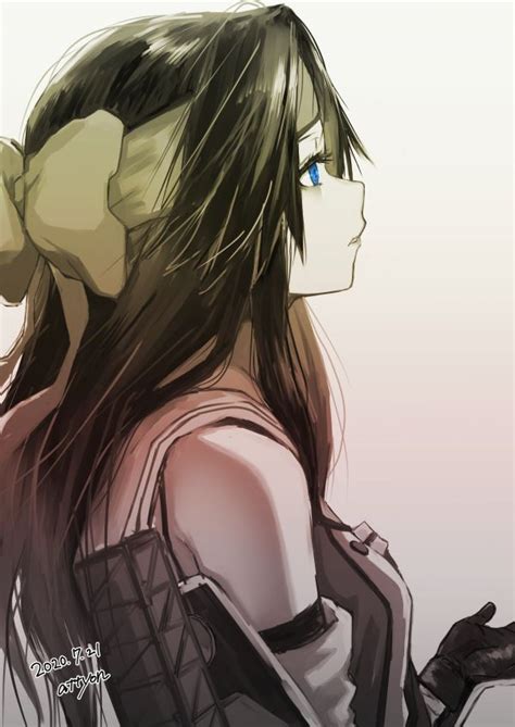 배경 화면 애니메이션 소녀들 간타이 컬렉션 진수 칸 콜레 긴 머리 갈색 머리의 독주 삽화 디지털 아트 팬 아트 1566x1592 Victus007