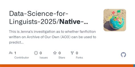 Github Data Science For Linguists 2025native Language Prediction