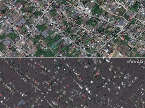 ФОТО Каховкын усан цахилгаан станцын далангийн сүйрэл ойролцоох хот тосгоныг хэрхэн сүйдсэнийг