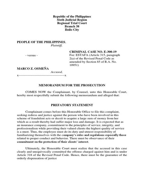 Memorandum Pdf Fraud Criminal Law