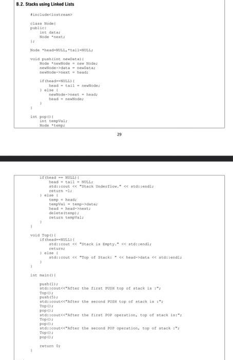 solved 281 std cout ≪ the element on the top of the stack