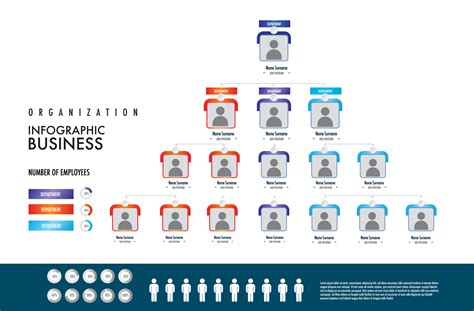 Infographic For Business Organization Chart Model Department Template