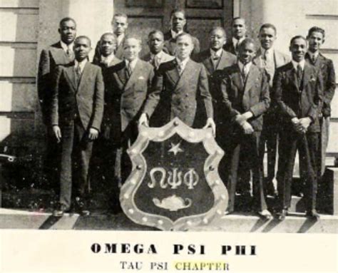 Tau Psi Chapter Of Omega Psi Phi Fraternity 1939 Omega Psi Phi