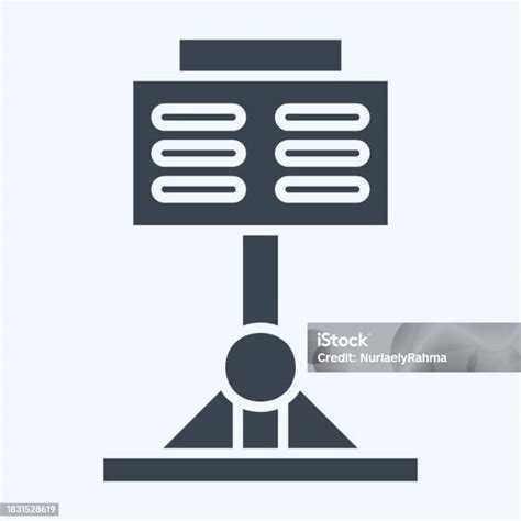 아이콘 보면대 극장 그라디언트 기호와 관련이 있습니다 글리프 스타일 심플한 디자인 편집 가능 간단한 일러스트레이션 가수에 대한