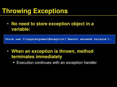 Ppt Chapter 9 Exception Handling Powerpoint Presentation Free