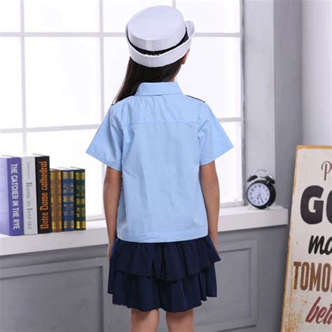 Для маленькой девочки полиции Для женщин униформа косплей костюмы Костюмы комплект из 4