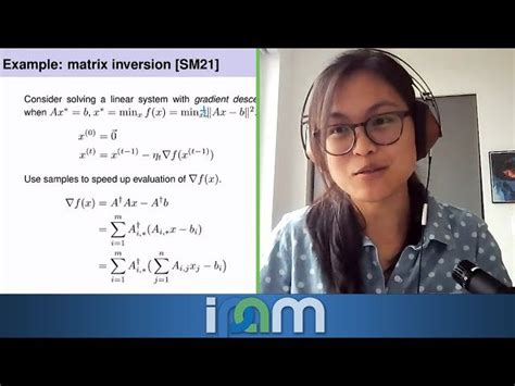 free video on quantum linear algebra for machine learning ipam at