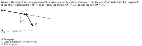 Solved What Are The Magnitude And Direction Of The Angular Chegg