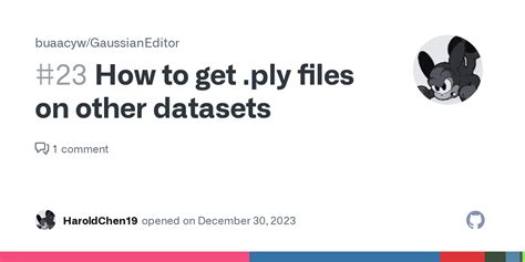 how to get ply files on other datasets · issue 23 · buaacyw