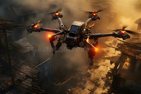 Drone Strike Precision In Combat Stock Illustration Illustration Of Camouflage Attack