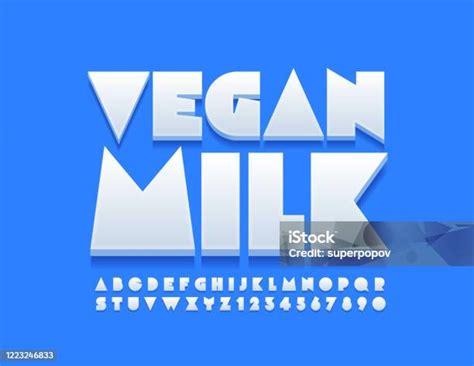 벡터 크리에이티브 로고 비건 우유 트렌디 한 알파벳 문자 와 숫자 0명에 대한 스톡 벡터 아트 및 기타 이미지 0명 3차원 형태 개념 Istock