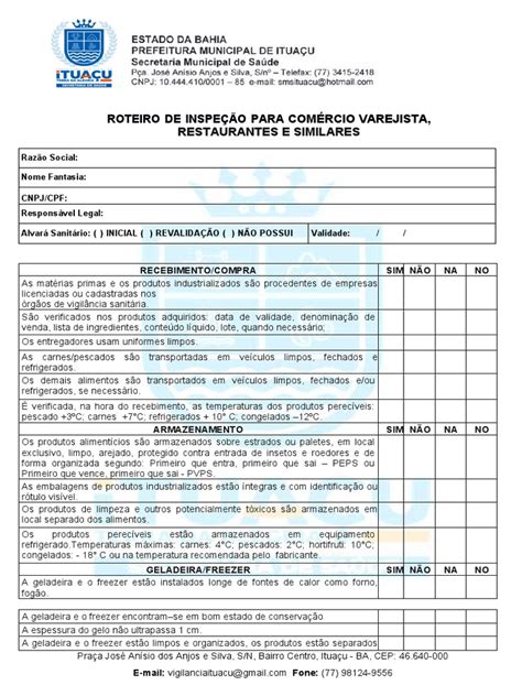 Roteiro Restaurante Pdf Desperdício Geladeira