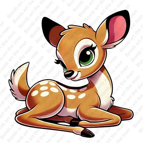 Bambi Png Bambi Deer Clipart Cute Bambi High Quality Design Instant