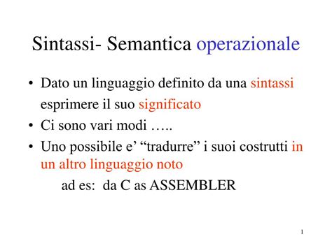 Ppt Sintassi Semantica Operazionale Powerpoint Presentation Free