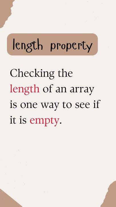How To ️ Check If An Array Is Empty Javascript Education Coding