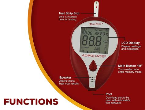 Advocate Redi Code Plus Blood Glucose Meter Home Care Glucometer Kit
