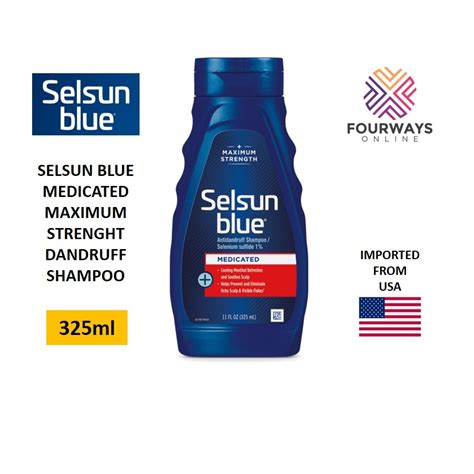 Selsun Blue Medicated Maximum Strength Dandruff Shampoo 325ml Beauty
