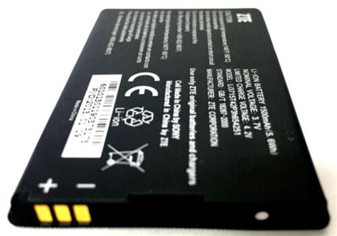 ZTE Li-ion Battery 3.7V 1500mAh Li3715T42P3h654251 Mobile Hotspot WiFi ...