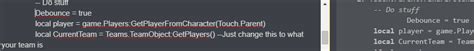 How To Get A Players Team From Touched Event Scripting Support