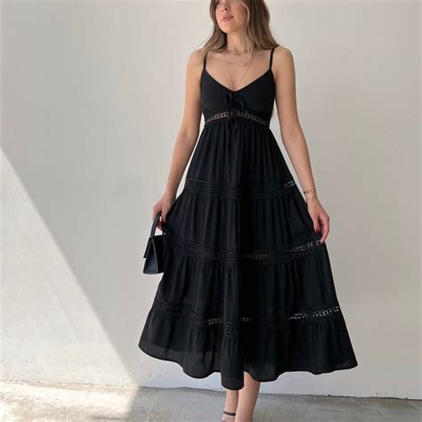 Black Bohemian Dress Etsy