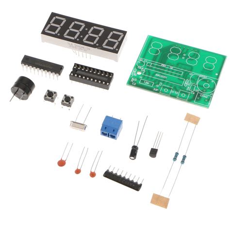 Buy LCD DIY Digital Clock Kit With Large Screen Time Date Week Display 4 Digits Alarm Clock