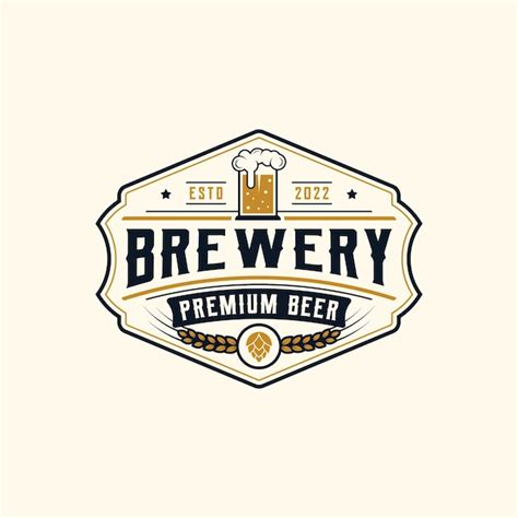 Premium Vector Vintage Brewery Beer Company Logo