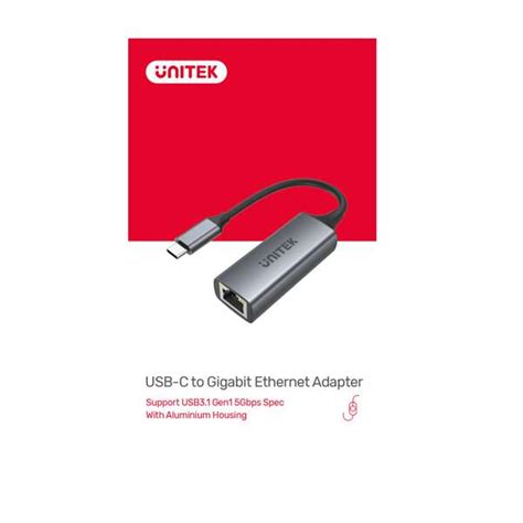 Unitek Usb C To Gigabit Ethernet Adapter City Centre Electronic Services