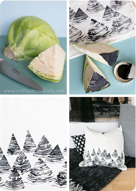 Tygtryck Med Frukt And Grönsaker Vegetable And Fruit Prints On Fabric Craft And Creativity