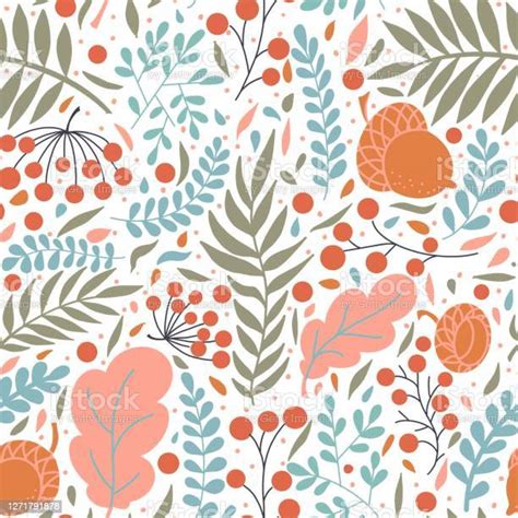 오렌지 베이지 브라운 옐로우소재의 도토리와 단단 오크 잎이 있는 매끄러운 패턴 벽지 선물 종이 패턴 채우기 웹 페이지 배경 가을 인사말 카드에 적합합니다 0명에 대한 스톡