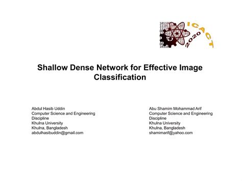 Shallow Dense Network For Effective Image Classification Ppt