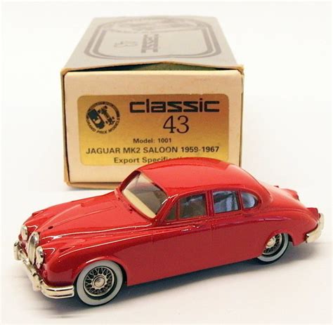 Classic 43 1 43 Scale Model Car 1001 1959 67 Jaguar Mk2 Saloon Red