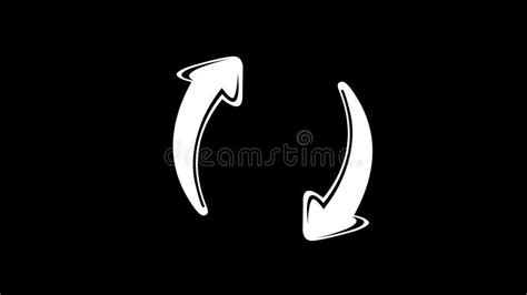 White Icon Arrows Turning Updating Load Concept Stock Video Video Of Circle Shape 383679401