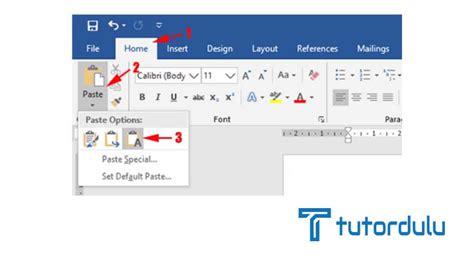 cara menyalin dan menempel teks tanpa format microsoft word
