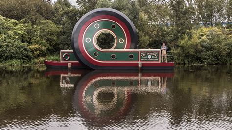 Alex Chinneck Unveils Loop The Loop Canal Boat In Sheffield