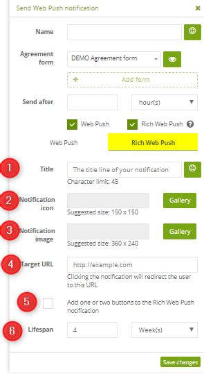Action Send Web Push Notification Support Salesmanago