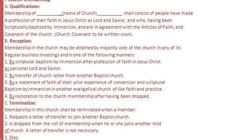 Church Constitution Template Social Club Bylaws Template Myideasbedroom