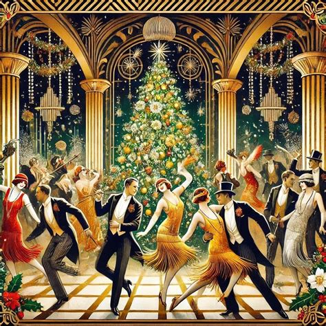 Vintage 1920s Christmas Card Art Deco Elegance For Your Holiday